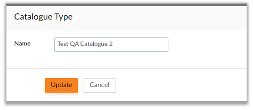 How to Edit Catalogue Type